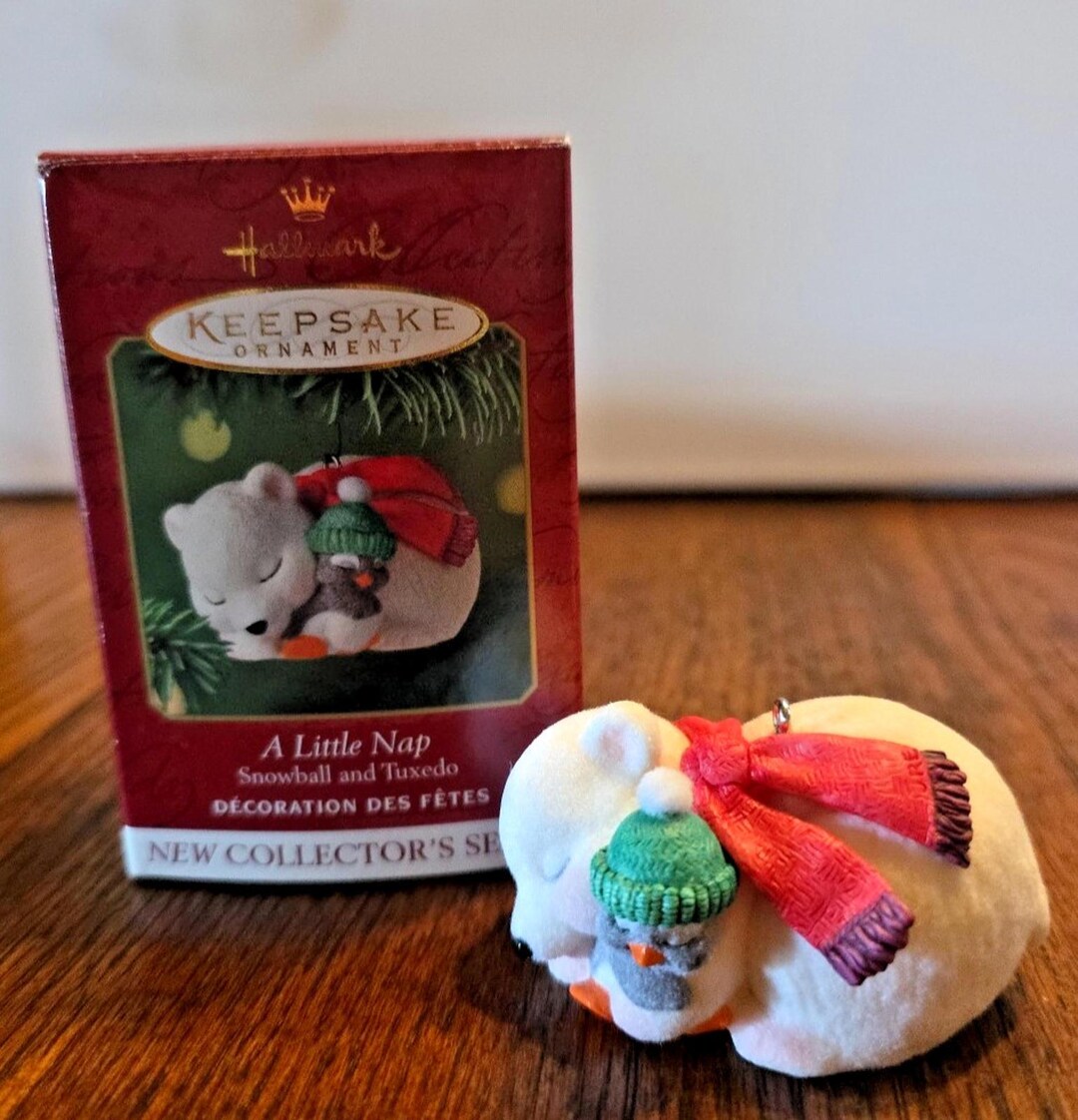 Hallmark 2001 A Little Nap Snowball and Tuxedo Keepsake Christmas ...