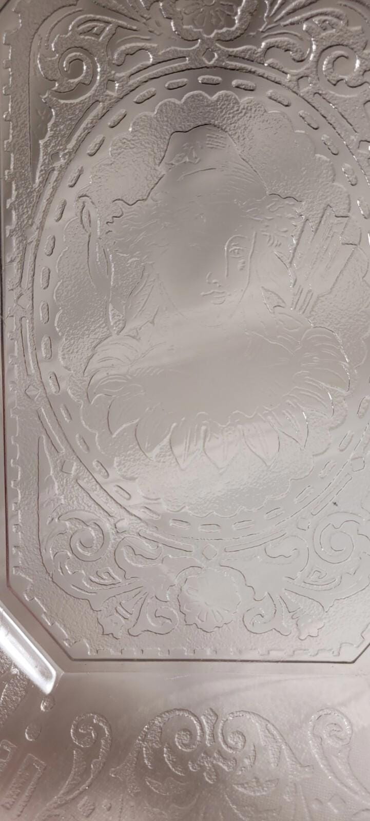 Dithridge & Co Bread Tray Diana Goddess of the Hunt Antique EAPG Clear ...