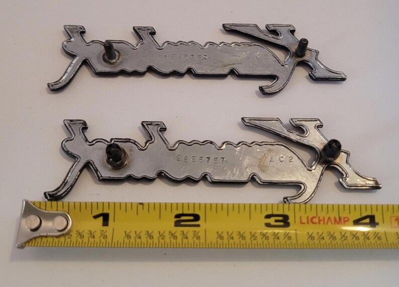 Pair of 1971 1972 1973 1974 Emblem Nameplate Chevrolet Chevy Kammback ...
