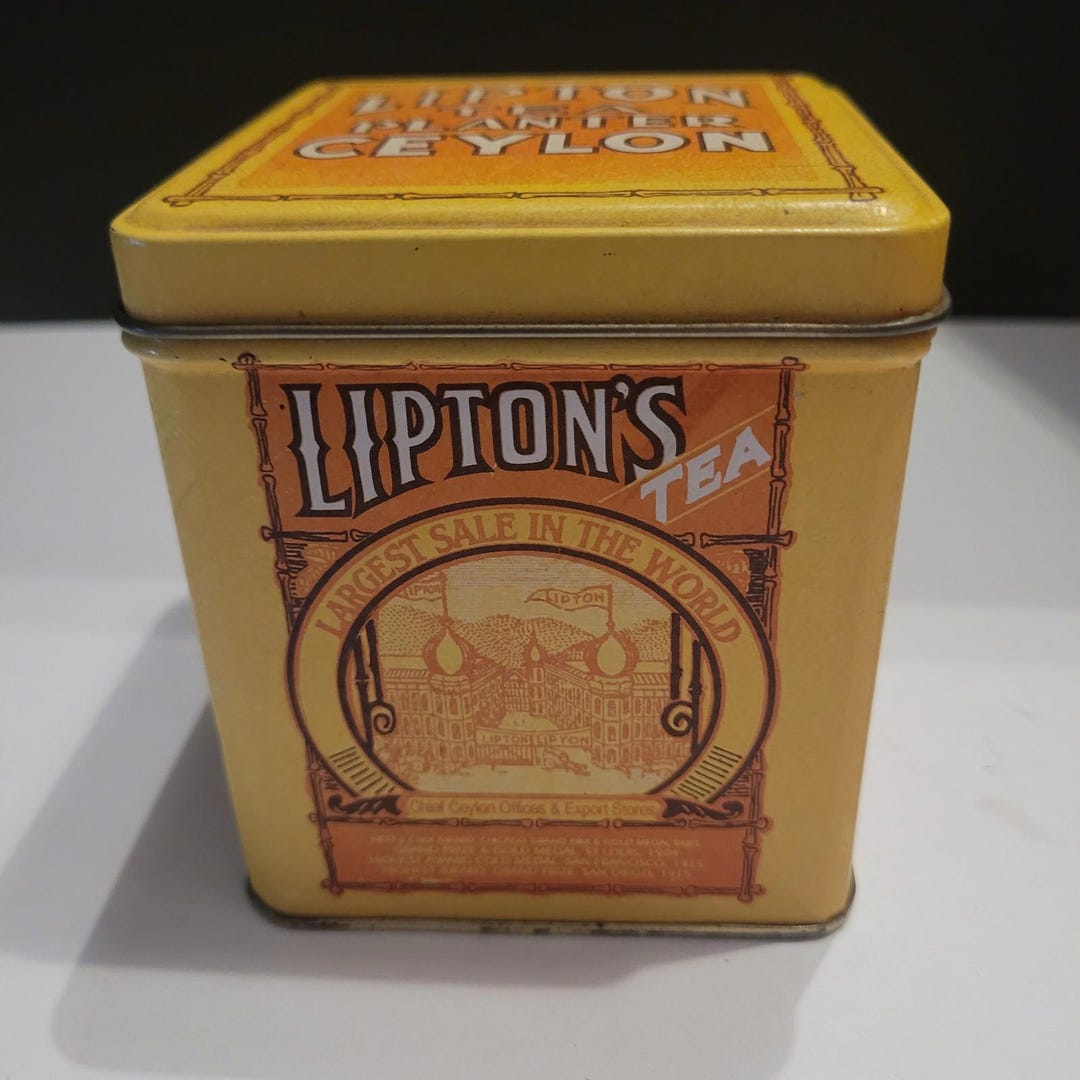 Vintage Lipton Tea Planter Ceylon Collector Tin Bristol Ware - Etsy