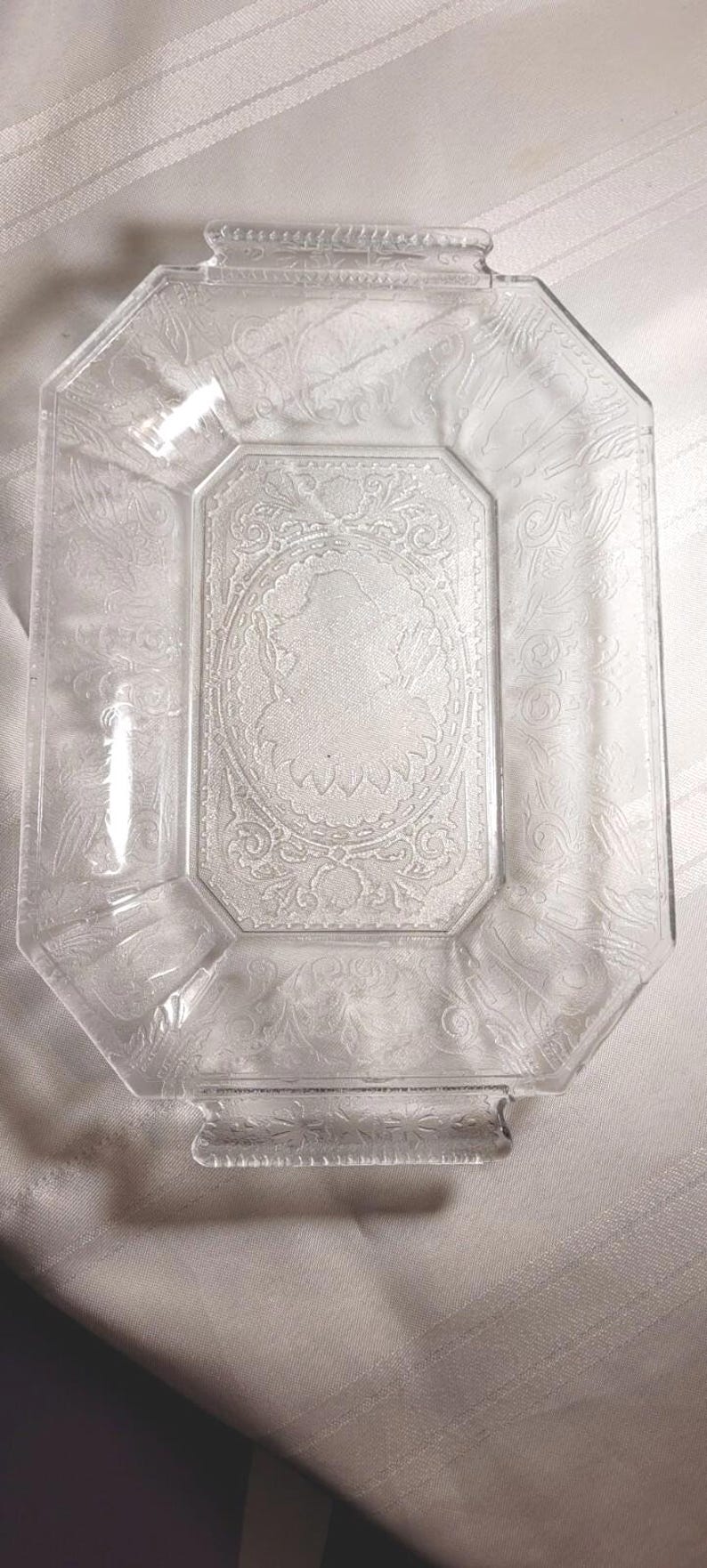 Dithridge & Co Bread Tray Diana Goddess of the Hunt Antique EAPG Clear ...