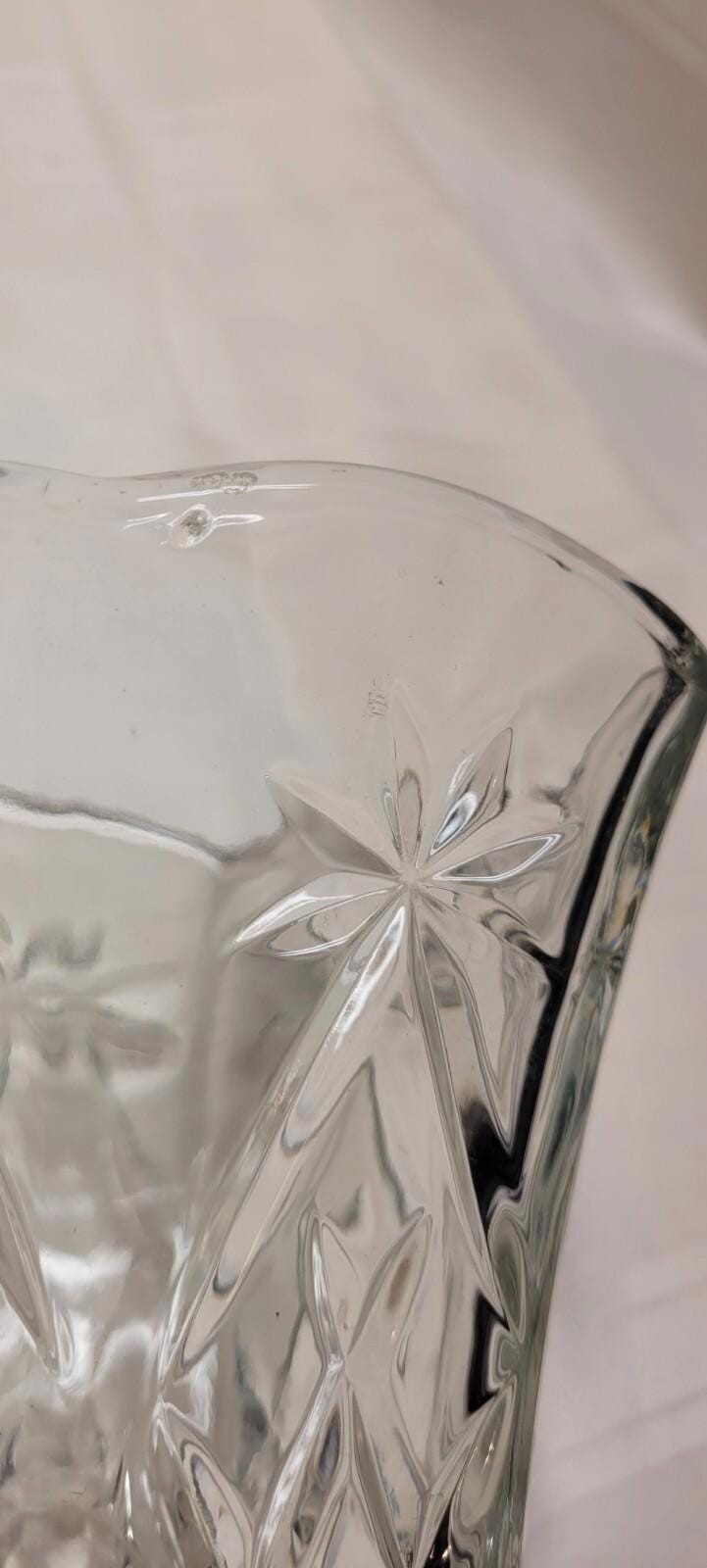 Star of David 8-1/2” Flower Vase Early American Prescut Clear Glass - Etsy