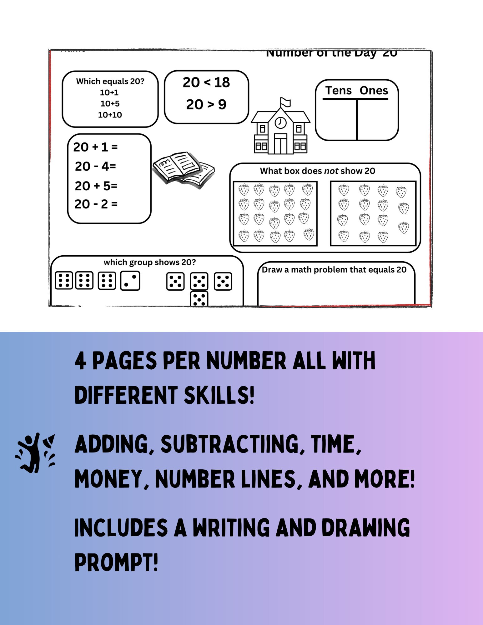 Number Sense Packet 16-20 Number Bonds Morning Work Independent Work ...