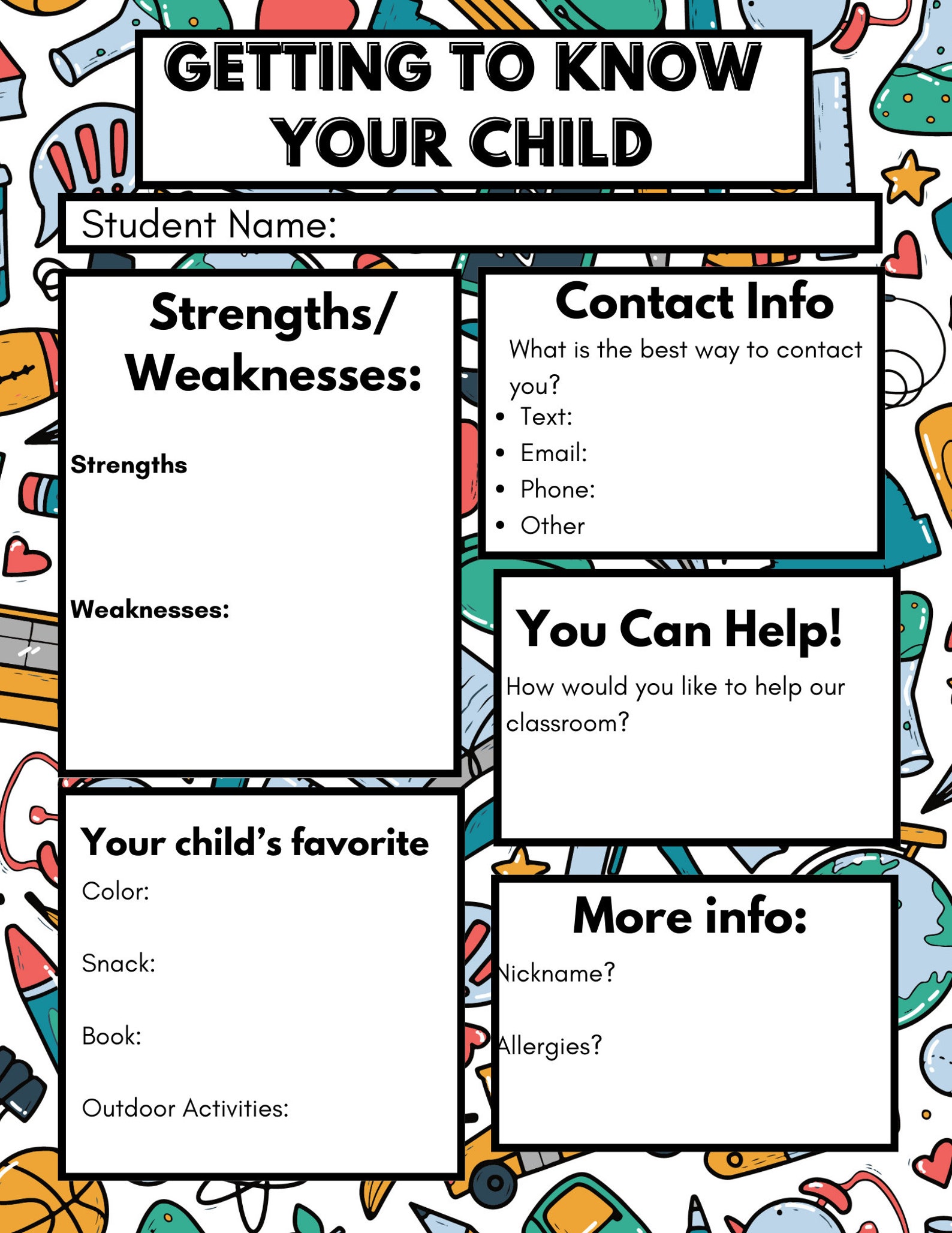 Back to School Editable in Canva 4 Styles Meet the Teacher Open House ...