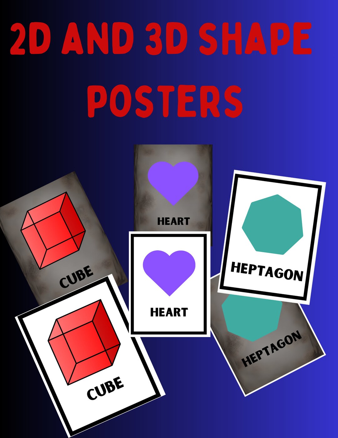 2d 3d Shapes Posters Classroom Decor - Etsy