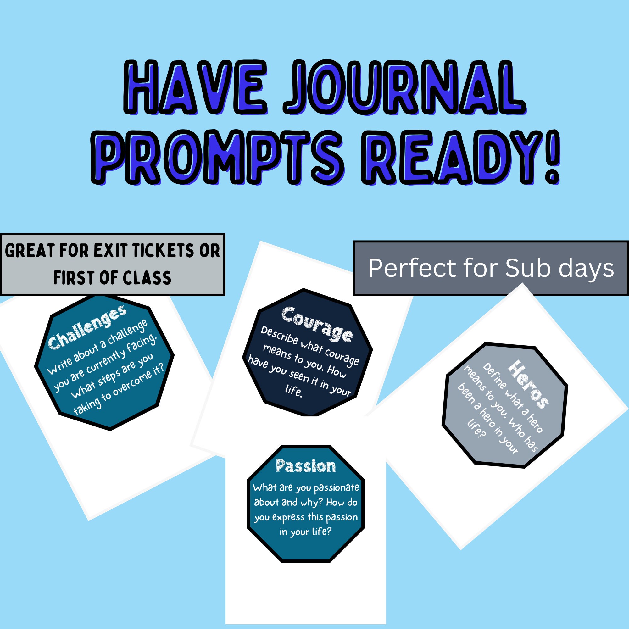 ELA Writing Prompt Classroom Decor Middle and High School Bulletin ...