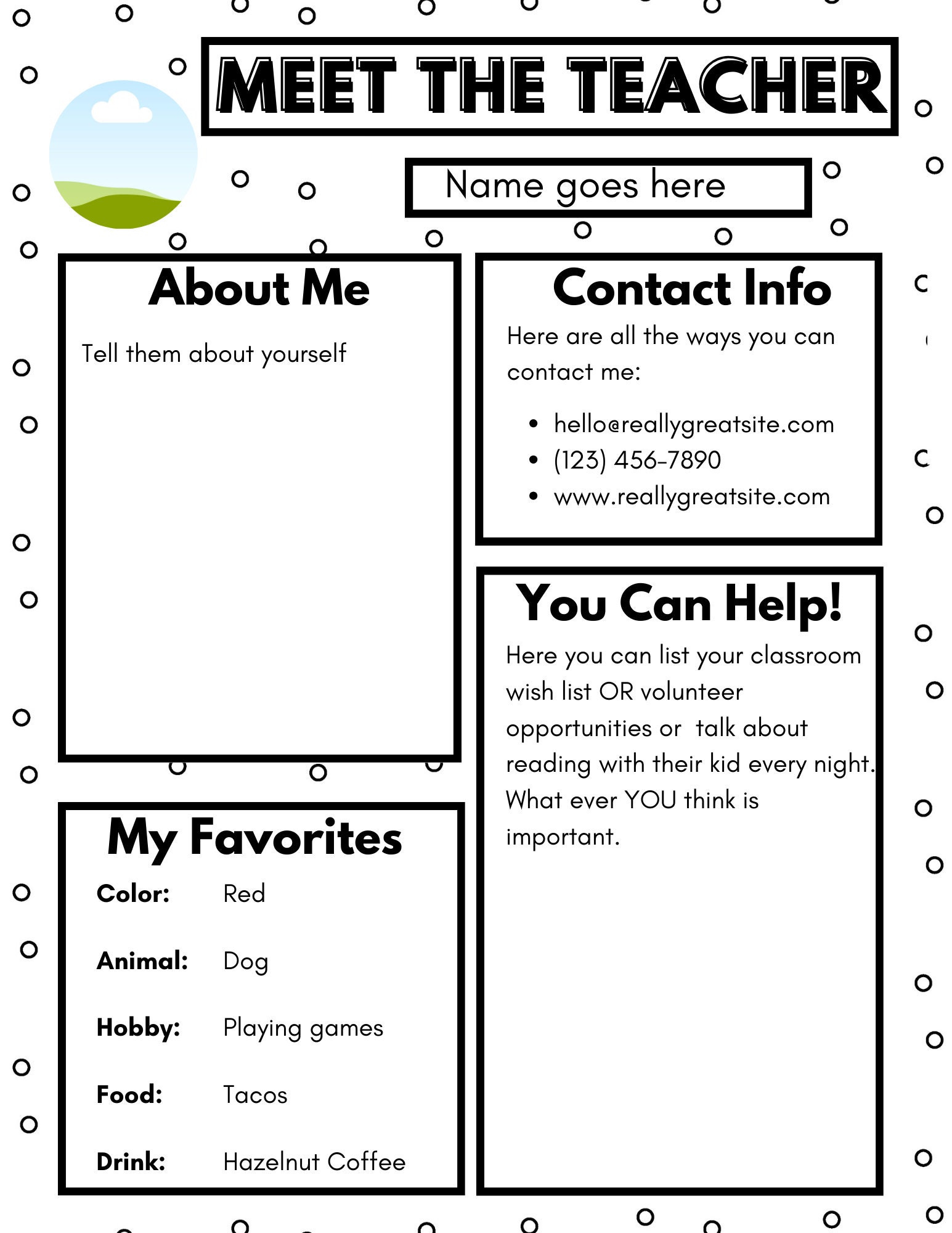 Back to School Editable in Canva 4 Styles Meet the Teacher Open House ...