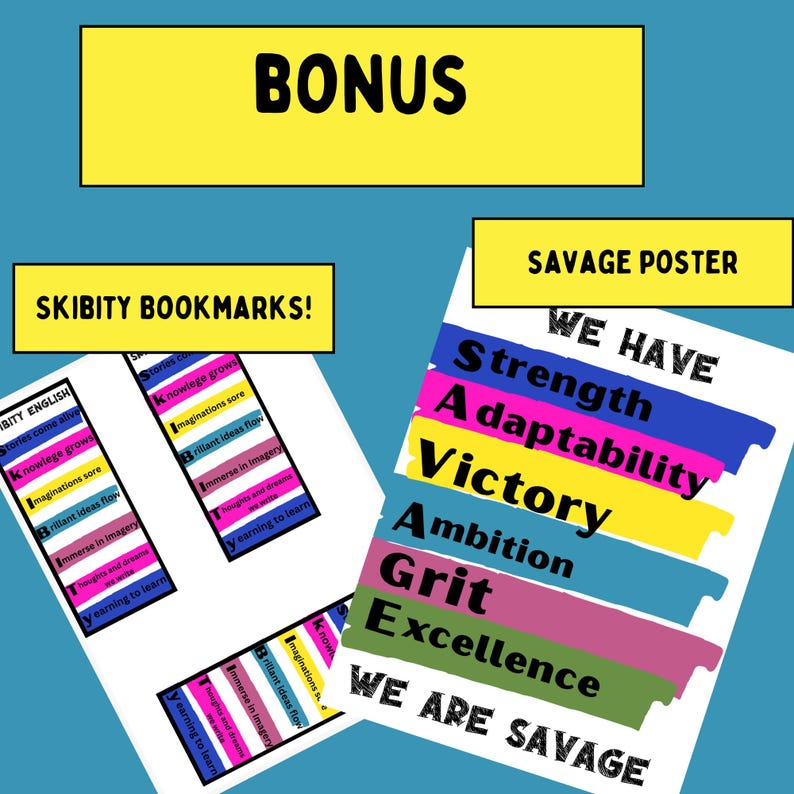 Skibidi Slang Posters: Middle & High School Classroom Decor - Etsy