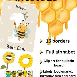 Bulletin Board Sunflowers and Bees - Etsy