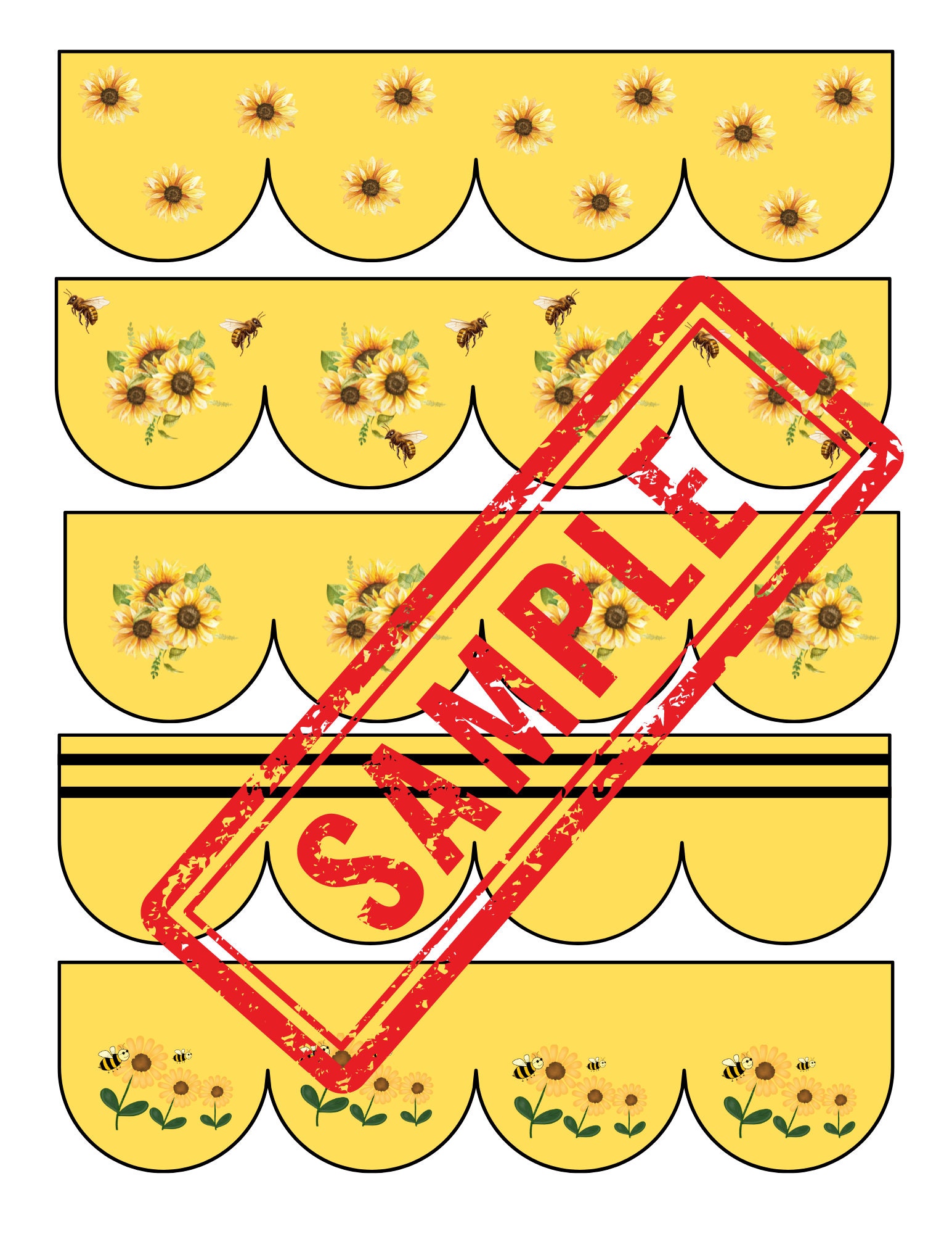 Bulletin Board Sunflowers and Bees - Etsy