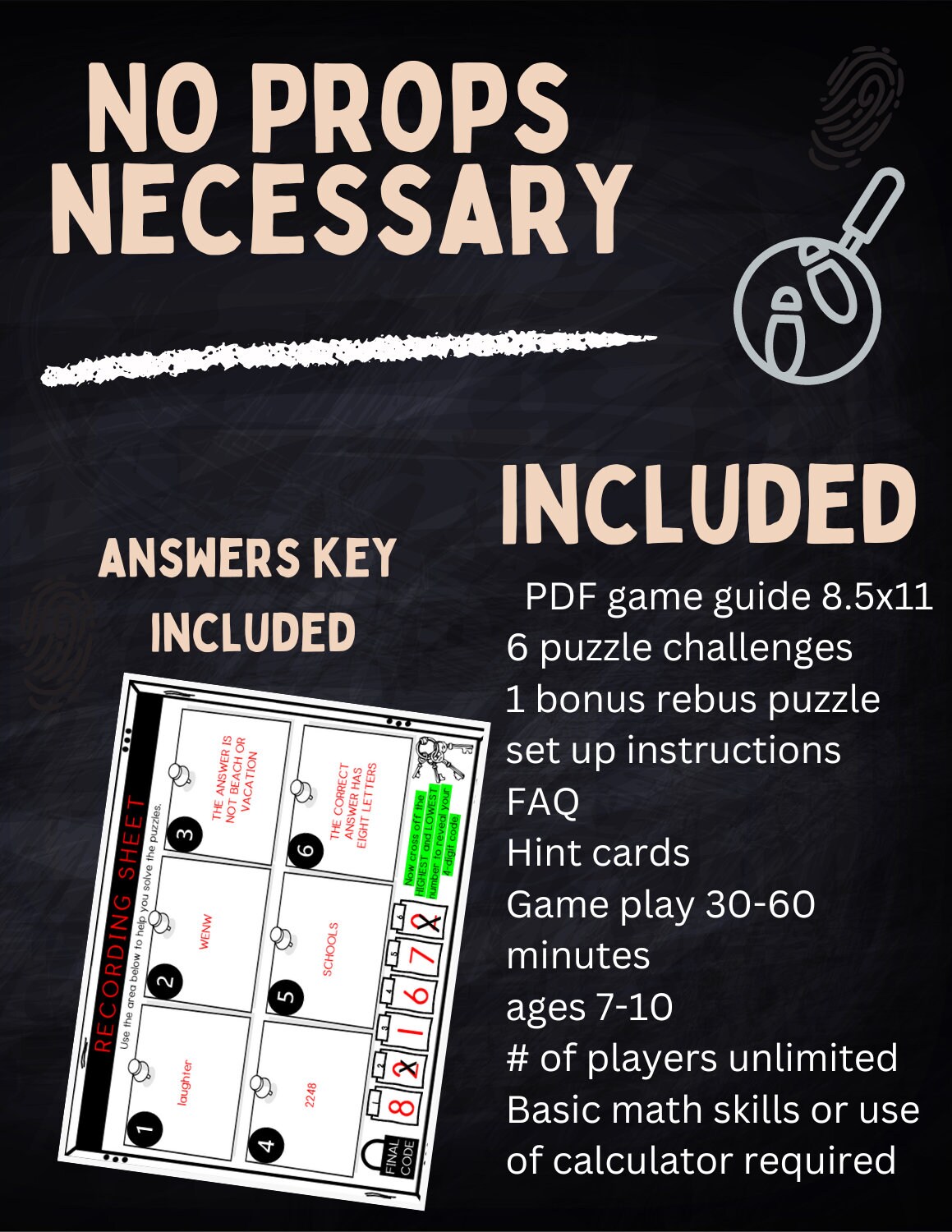 Printable Kids Escape Room, Back to School Escape Room, 7-11 Year Olds ...