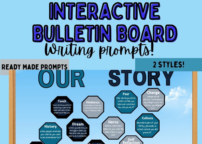 ELA Writing Prompt Classroom Decor Middle and High School Bulletin ...