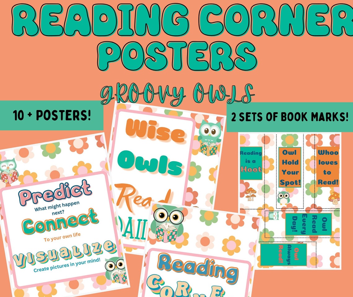 Groovy Owl Reading Posters Reading Corner Posters Reading Tips Poster ...