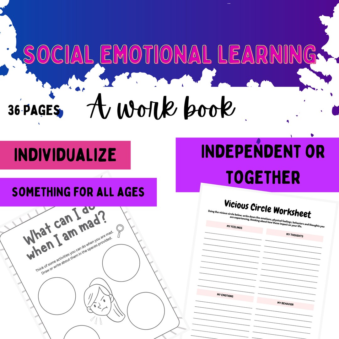 Sel Social Emotional Workbook All Ages Social Emotional Posters Calming ...