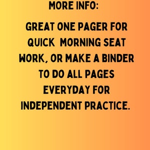 Morning Meeting Pages Morning Binder Work Independent Work Seat Work - Etsy