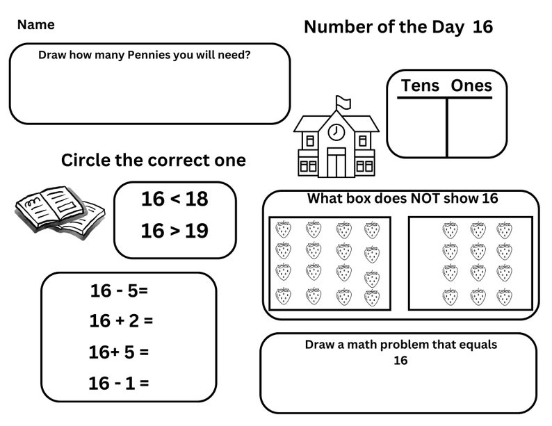 Number Sense Packet 16-20 Number Bonds Morning Work Independent Work ...