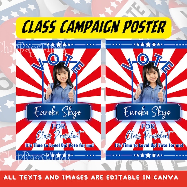 Class President Campaign Poster - Etsy