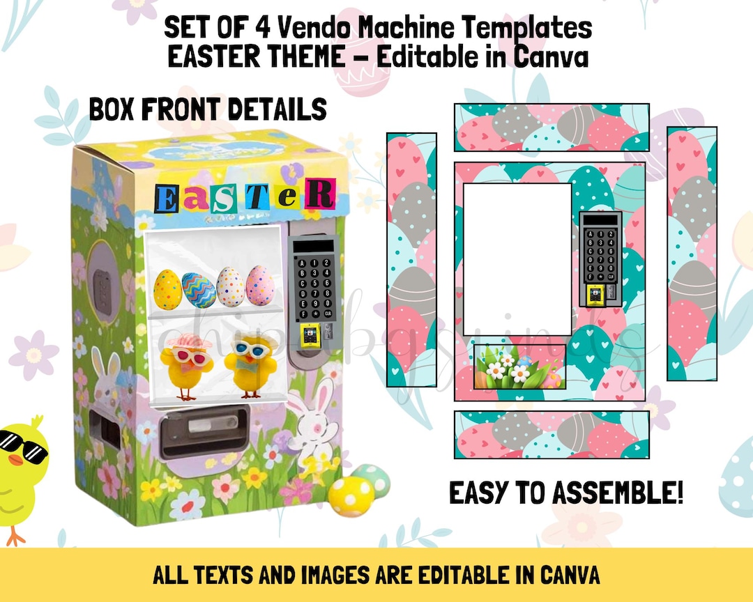 Canva Easter Vending Machine Template: Editable Design (PDF) - Etsy