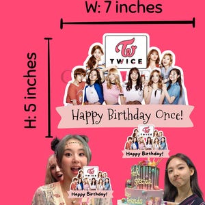 Kpop Twice Cake Topper Special Birthday! Editable in Canva - Etsy