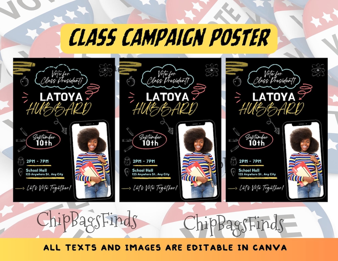School Board Class President Poster Campaign - Etsy