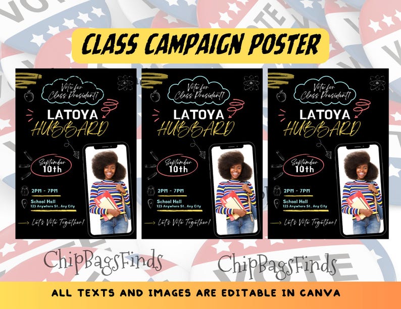 School Board Class President Poster Campaign - Etsy