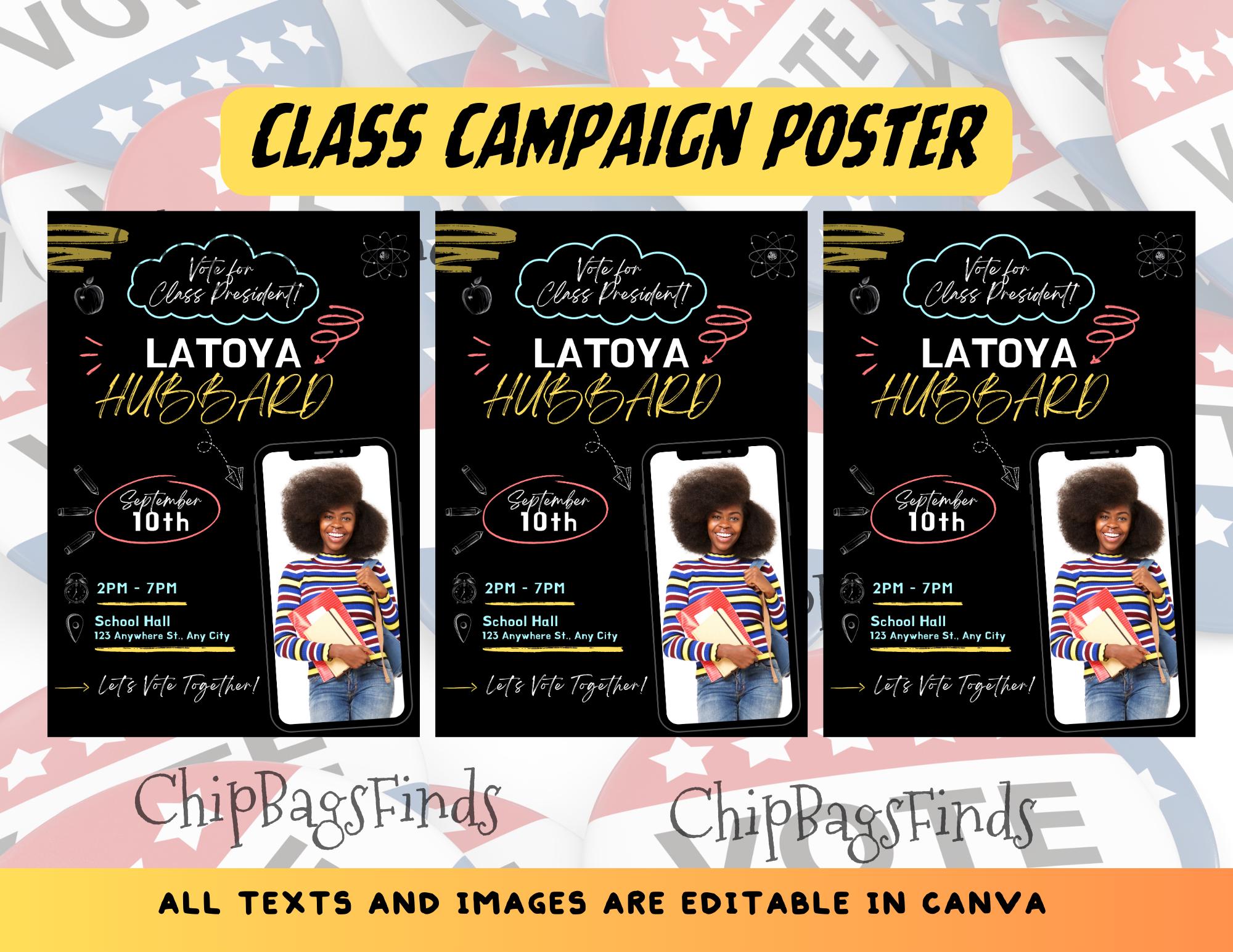 School Board Class President Poster Campaign - Etsy