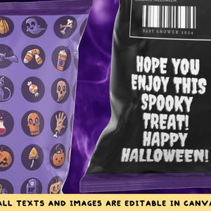 Bundle of 10 Halloween Chip Bag Personalized Trick or Treat Bags - Etsy