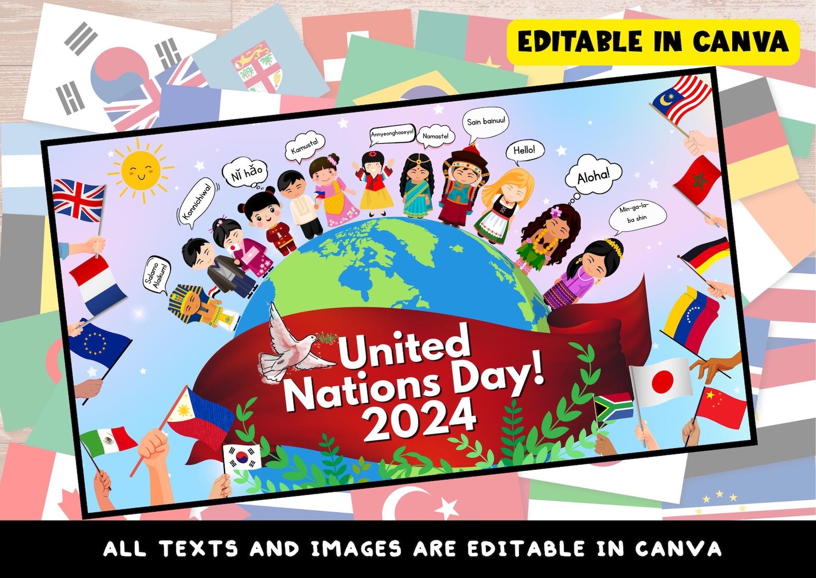 United Nations Kids United Nations Program Flyer Tarpaulin Editable in ...