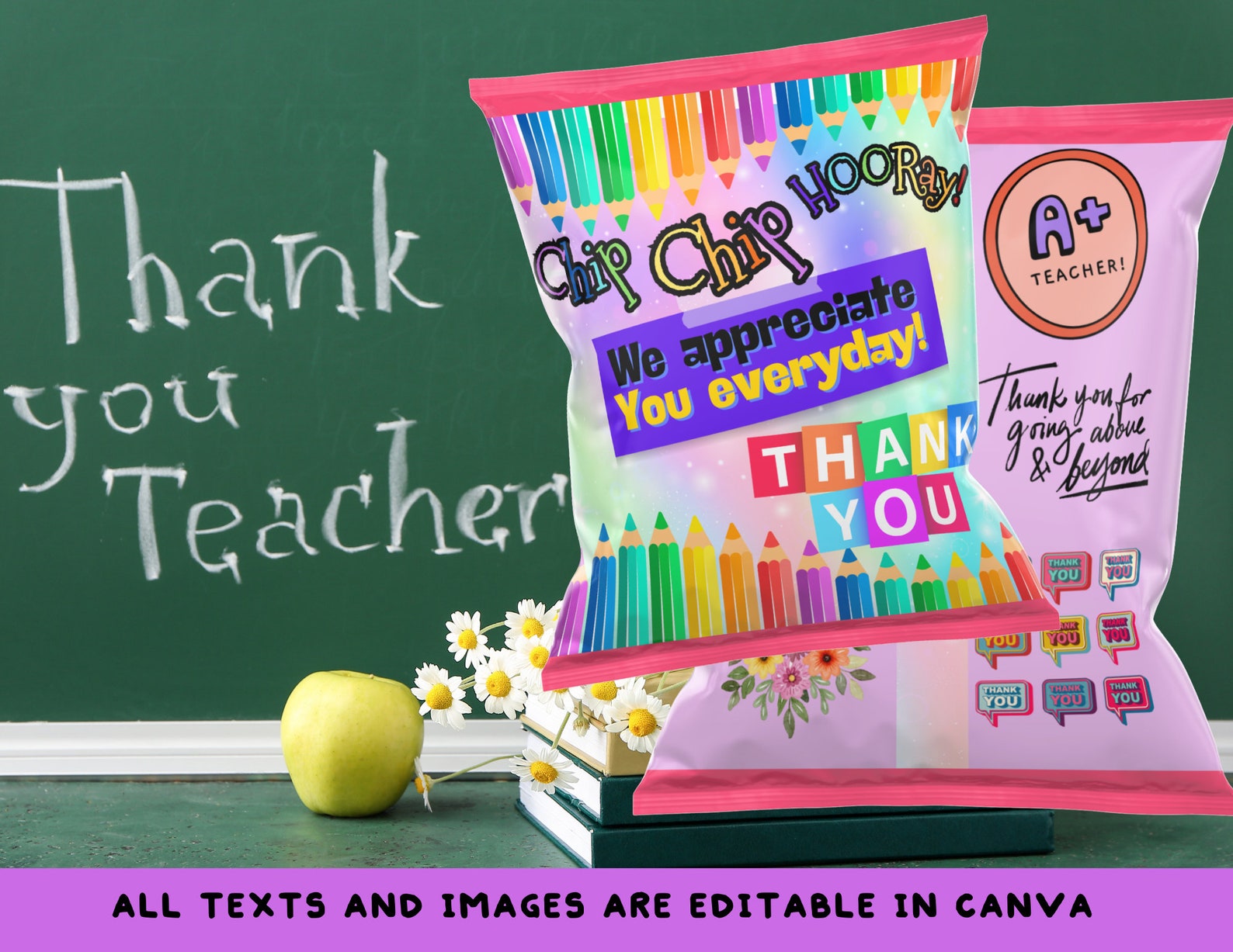 Celebrate Teachers With Personalized Chip Bag Templates for Teacher ...