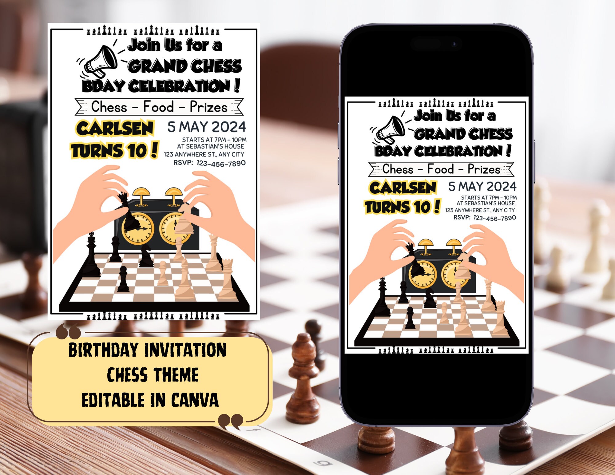 Checkmate Chronicles: A Grand Chess Battle Begins Chess Invitation ...