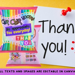Celebrate Teachers With Personalized Chip Bag Templates for Teacher ...