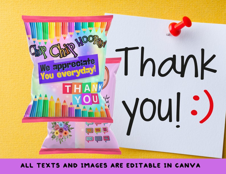 Celebrate Teachers With Personalized Chip Bag Templates for Teacher ...
