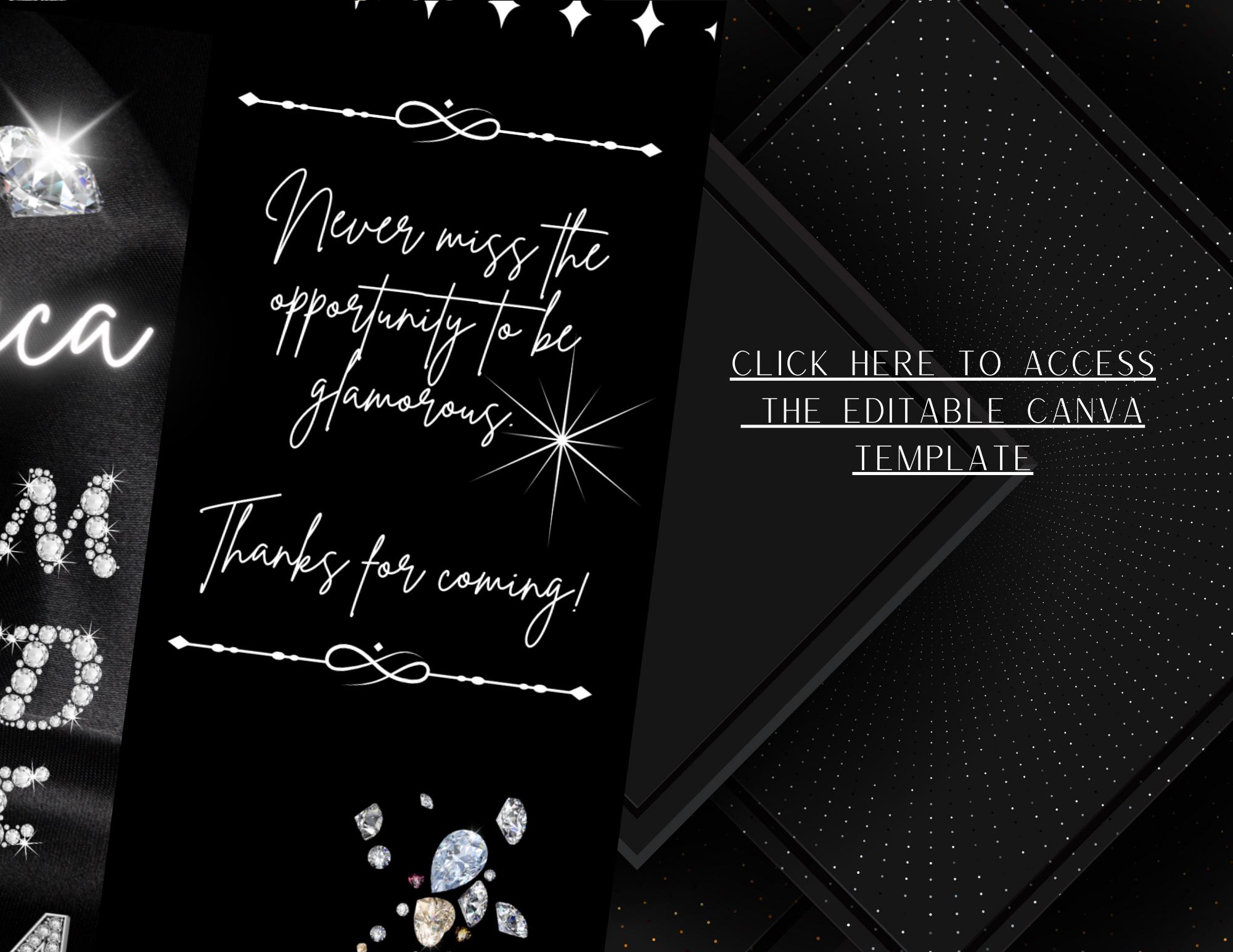Prom Send off Chip Bag Elegant Party E Vent Editable in Canva - Etsy