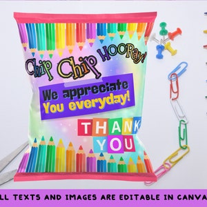 Celebrate Teachers With Personalized Chip Bag Templates for Teacher ...