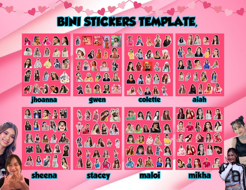 BINI Stickers Ready to Print Celebrate Your Fandom With These Iconic ...