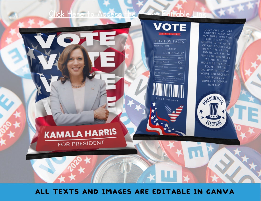 Kamala Harris Chip Bag, Election 2024 (PDF File) - Etsy