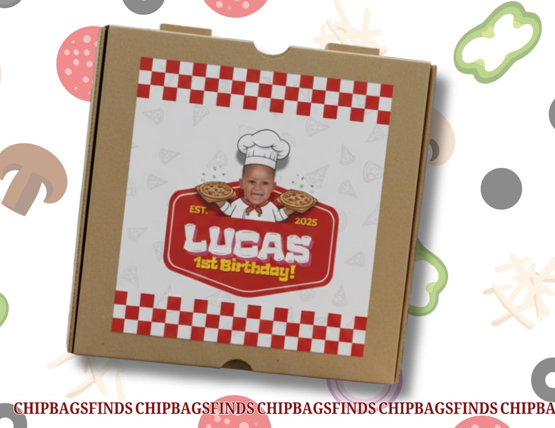 Pizza Box Custom Printable Birthday Pizza Editable in Canva - Etsy