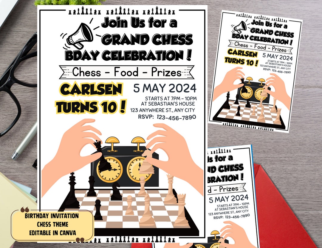 Prepare for Battle: Grand Chess Invitation Template From Checkmate ...