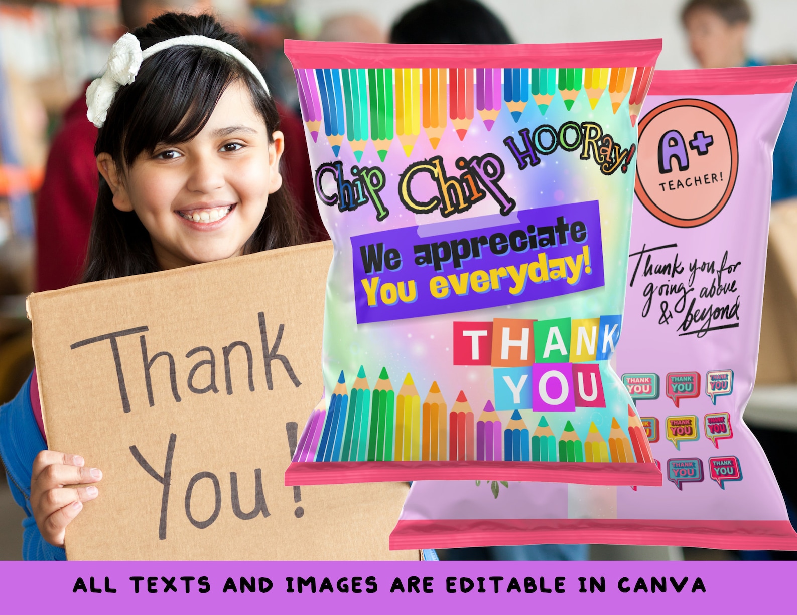 Celebrate Teachers With Personalized Chip Bag Templates for Teacher ...