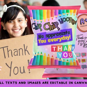 Celebrate Teachers With Personalized Chip Bag Templates for Teacher ...