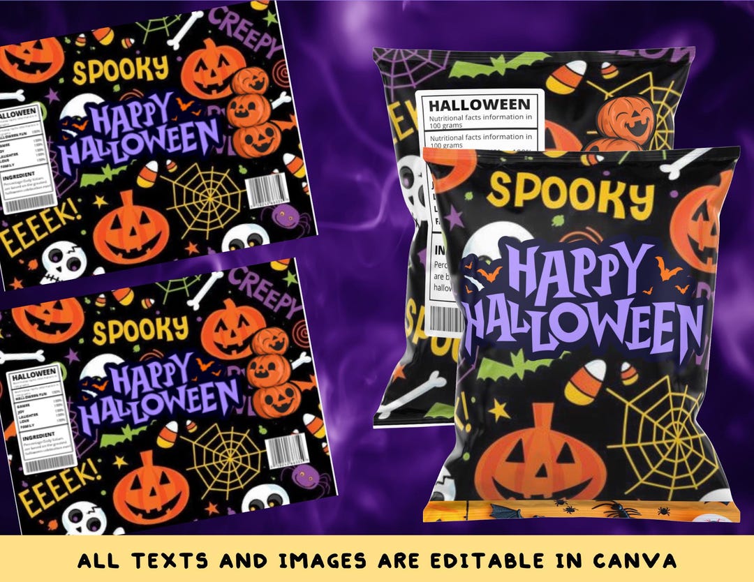Spooky Trick or Treat Chip Bag Halloween Special - Etsy