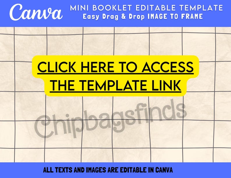 Easy Drag and Drop Mini Booklet Canva Template Editable in Canva - Etsy