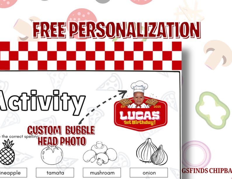 Custom Birthday Pizza Activity Sheet Coloring Sheet Editable in Canva ...