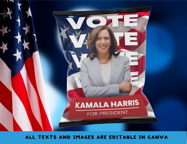 Kamala Harris Chip Bag, Election 2024 (PDF File) - Etsy Canada