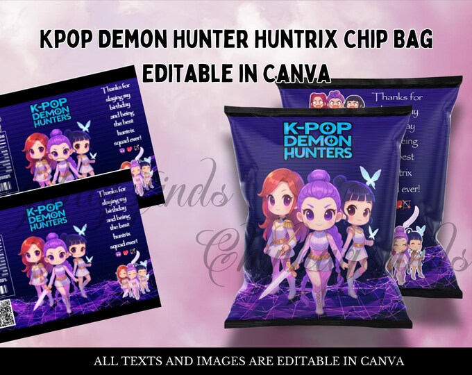 Custom Birthday Kpop Demon Huntrix Snack Box - Etsy Canada