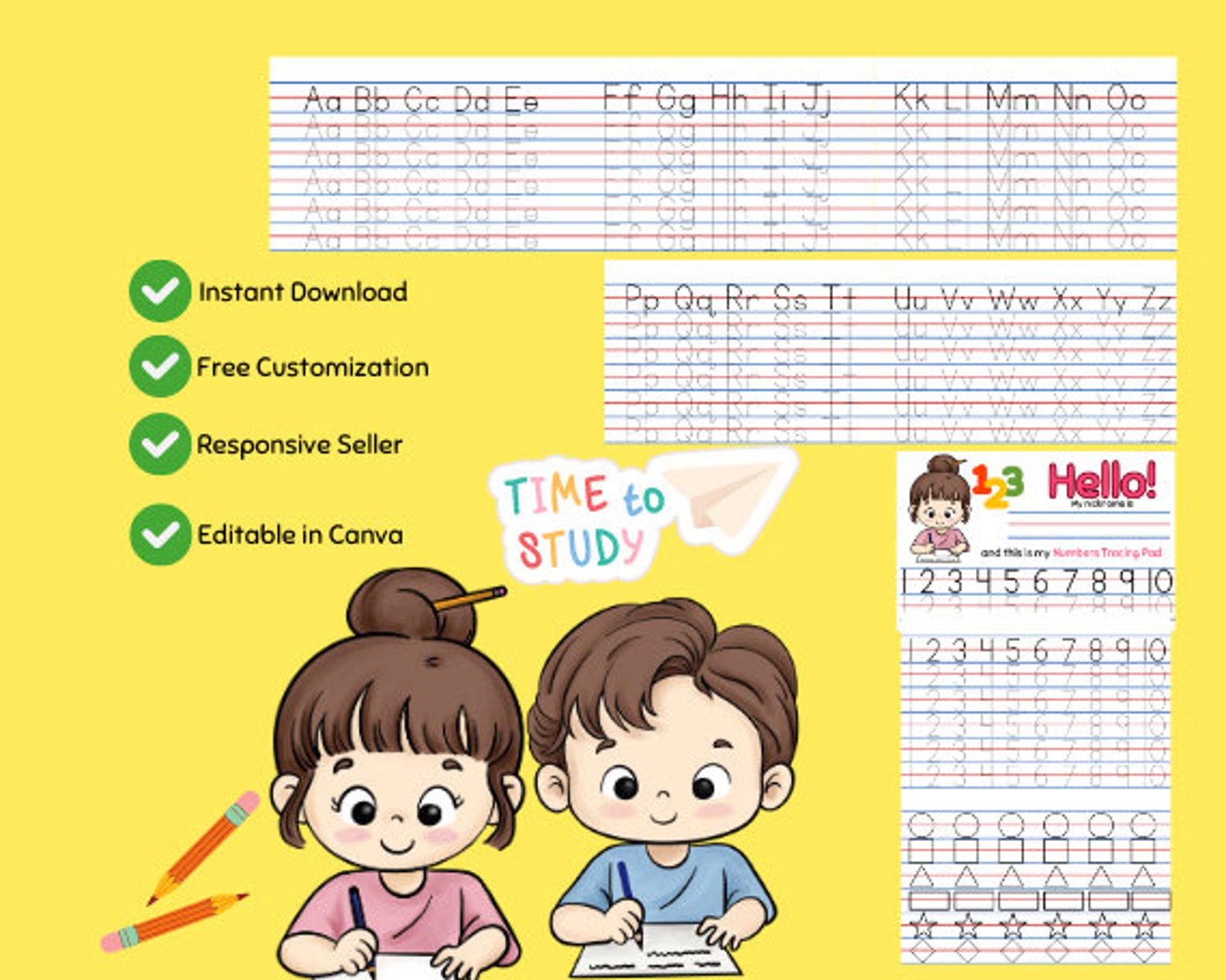 Spark Creativity and Learning With Our Kids Tracing Pad Template! - Etsy