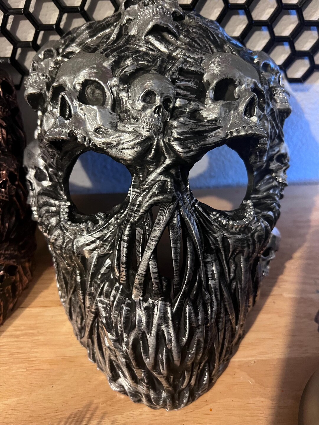 Face Mask Ghoul Skulls chrome - Etsy
