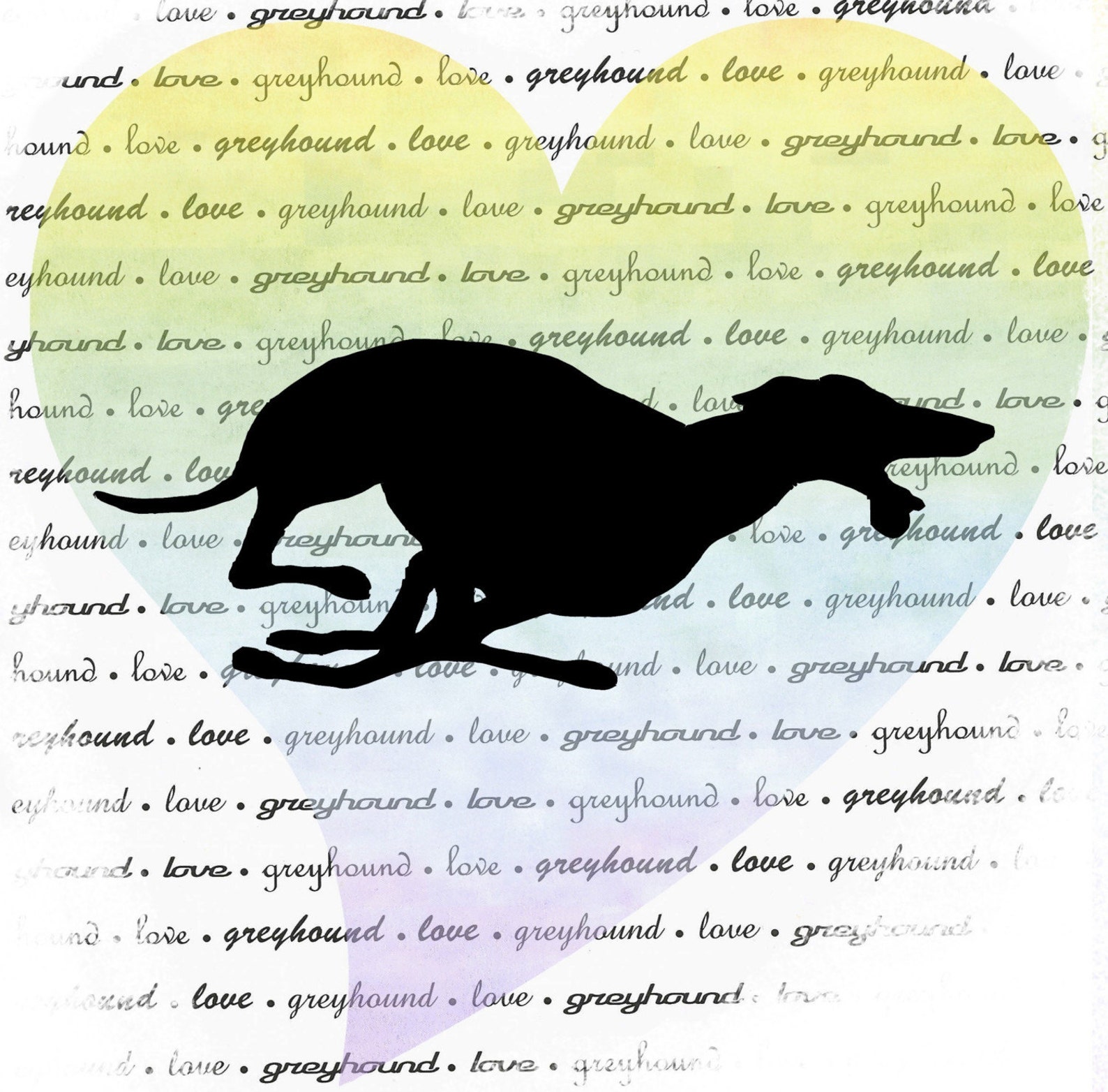 Greyhound Love Note Cards Whippet Galgo Dog Series I - Etsy