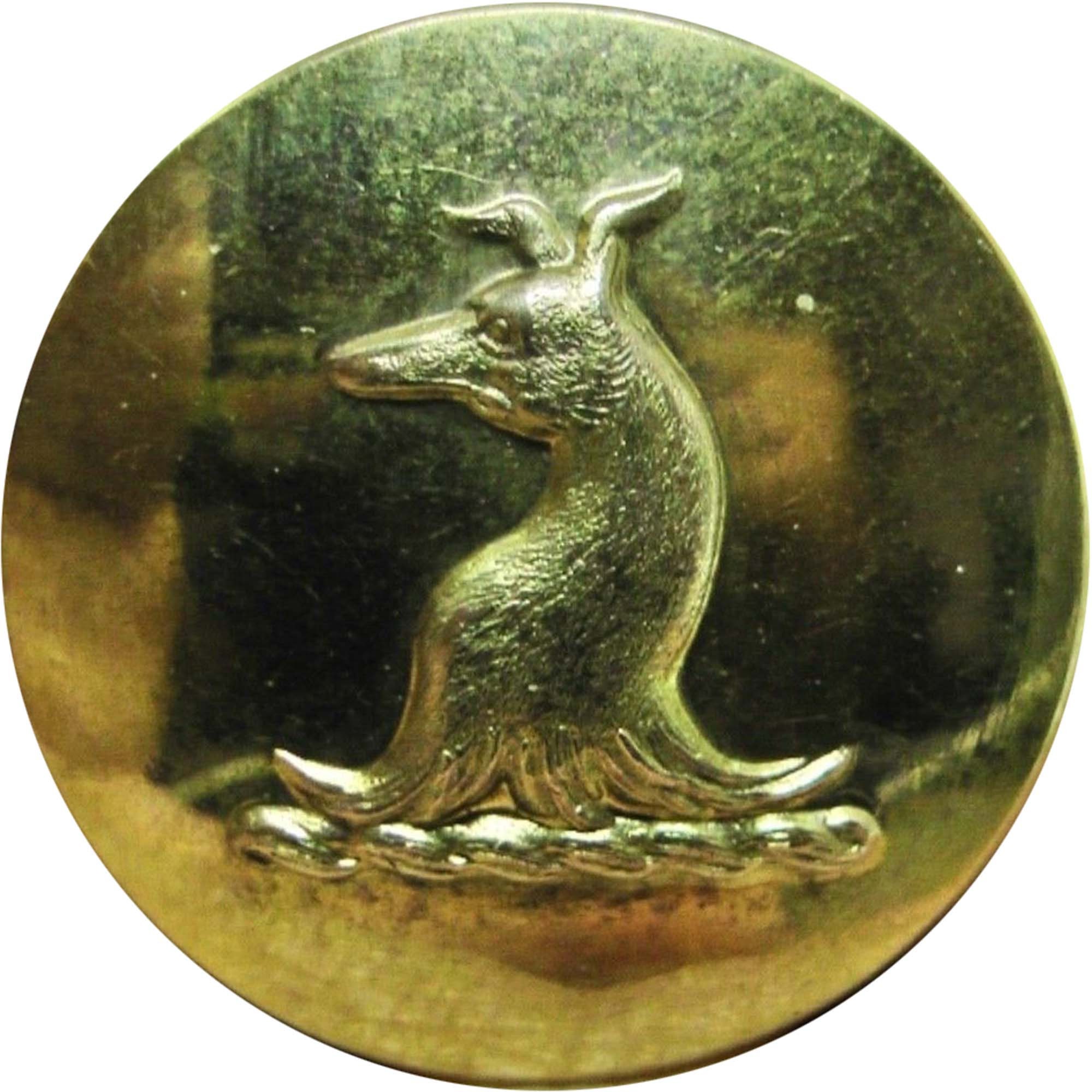 Antique Gilt Livery Button Greyhound Head Erased With Ears Perked,pitt ...