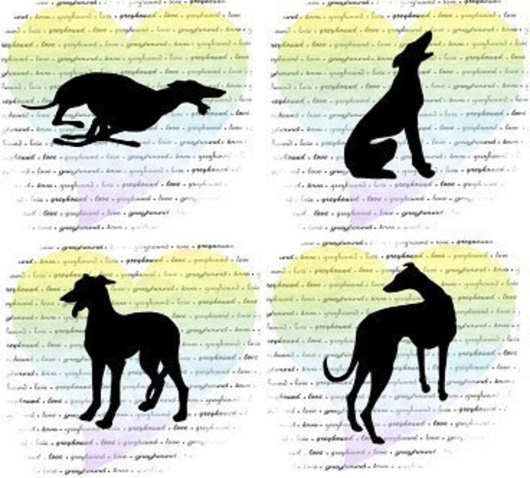 Greyhound Love Note Cards Whippet Galgo Dog Series I - Etsy